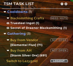 TSM4 Guide Part 9: Crafting and crafting operations - The Lazy Goldmaker