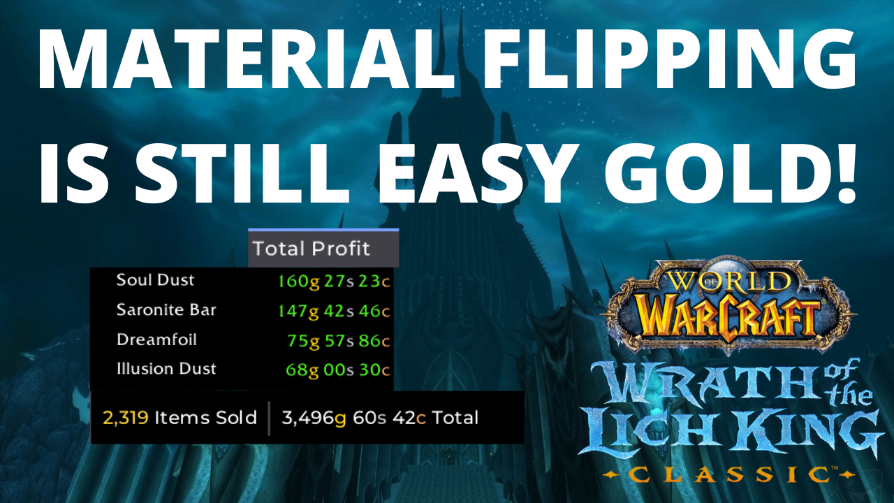 Material flipping is still the king of entry level goldmaking in ...