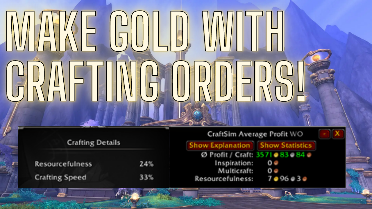 Yes, there are some ways you can make gold with Public crafting orders ...