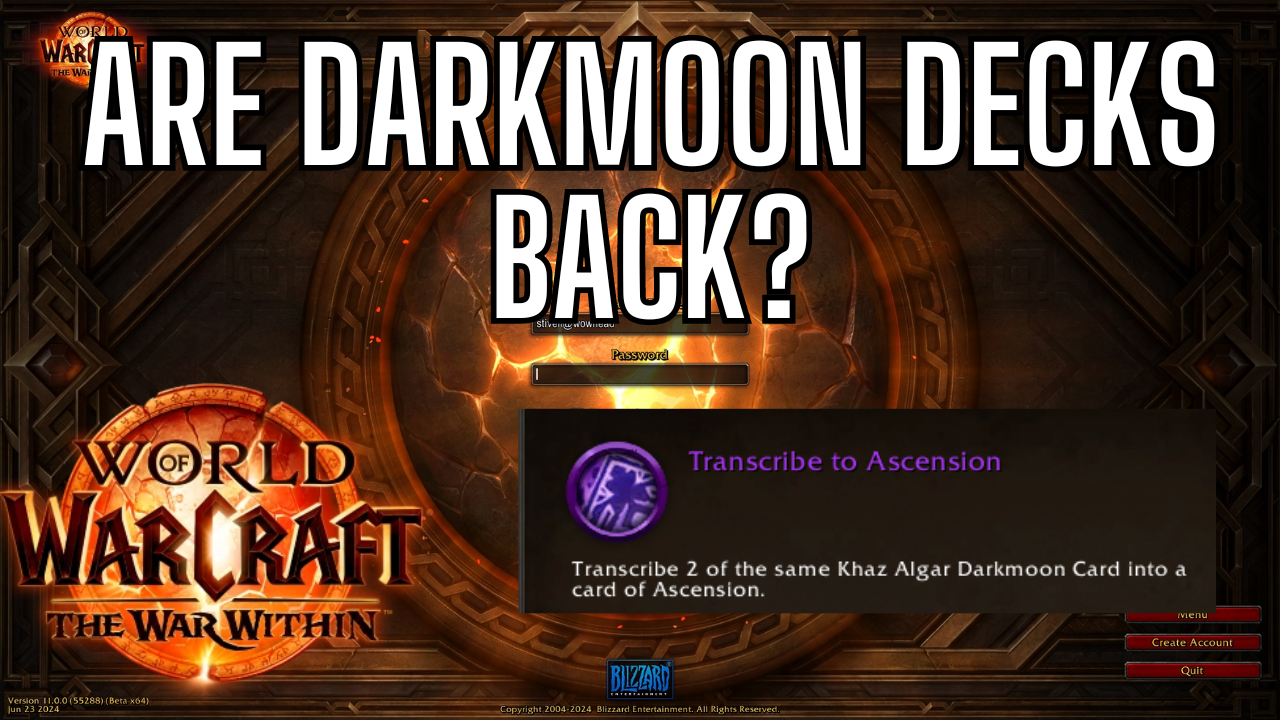 Is Inscription back? Big darkmoon deck changes (again). The War Within ...