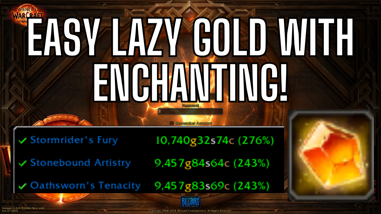 Enchanting is amazing for no effort gold in the War Within! Enchanting ...